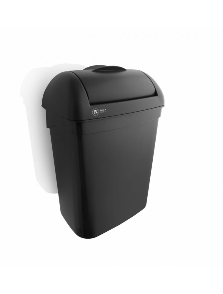 Black Satino Dameshygienebox 8 liter Zwart - HygiëneLoods